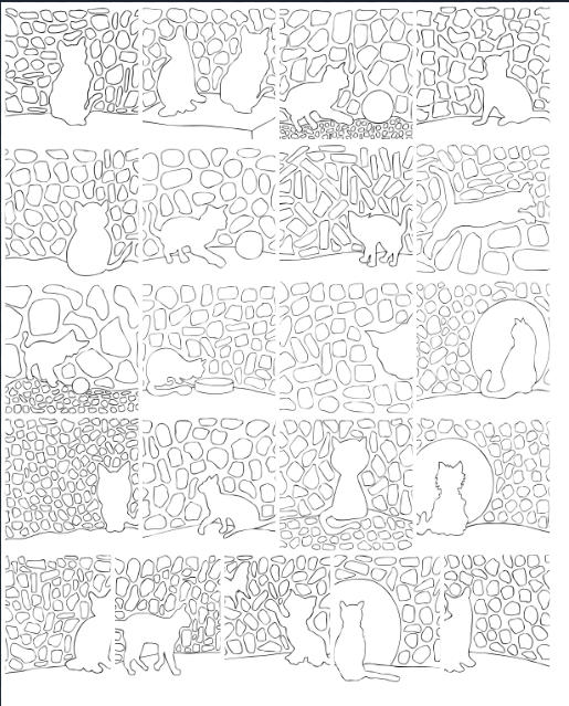 Kitty Cat Mosaic Coloring Book Digital Download by Anne Manera
