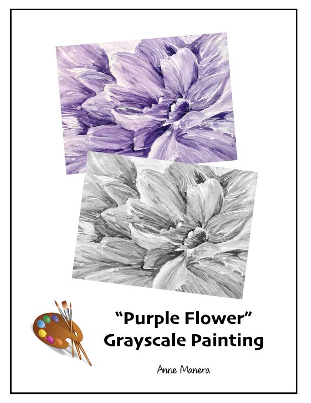 Grayscale Painting Flowers