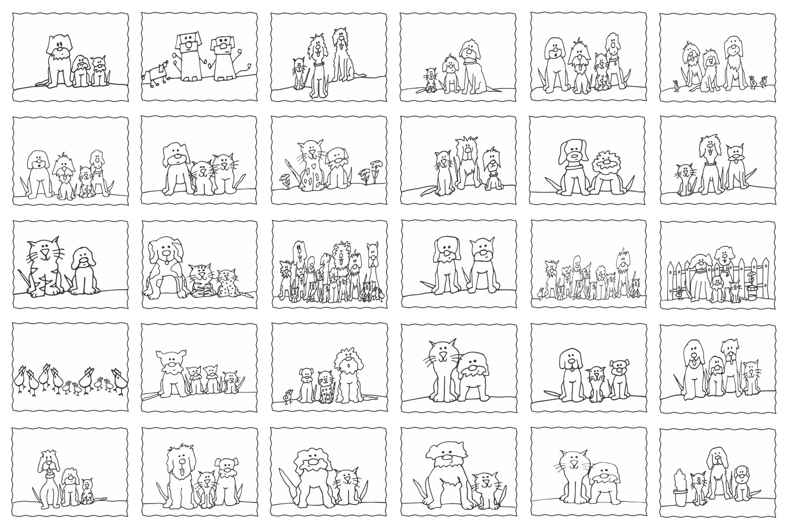 Furry Friends Coloring Book illustrated by Anne Manera